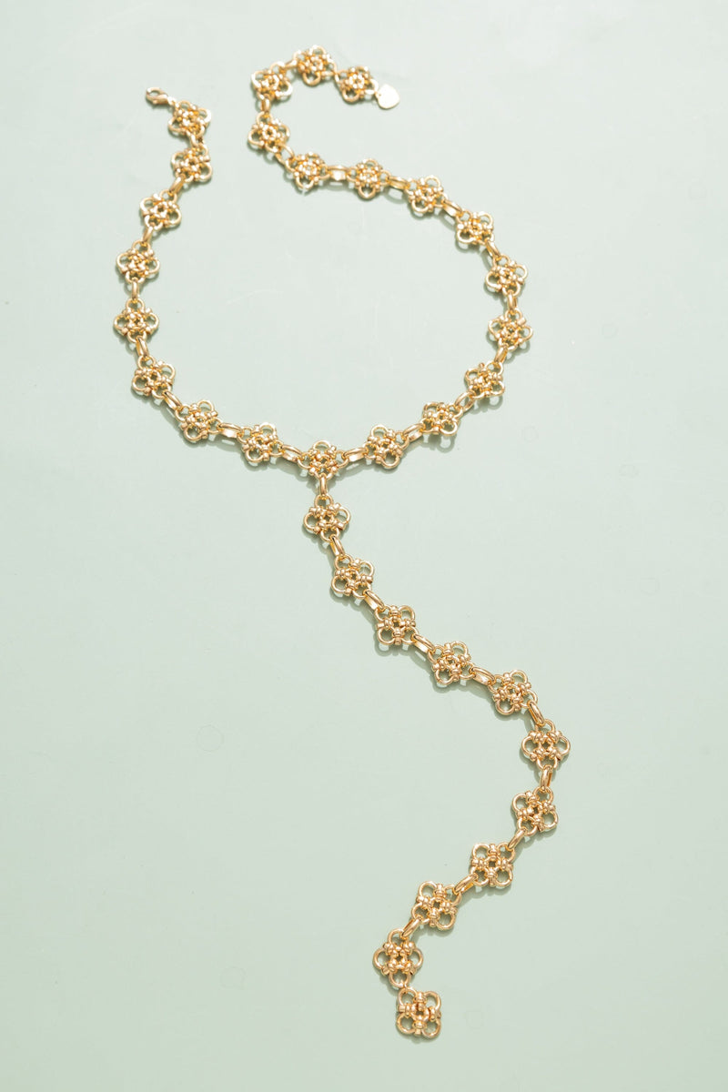 Popcorn Chain Link Lariat Necklace – Nakamol