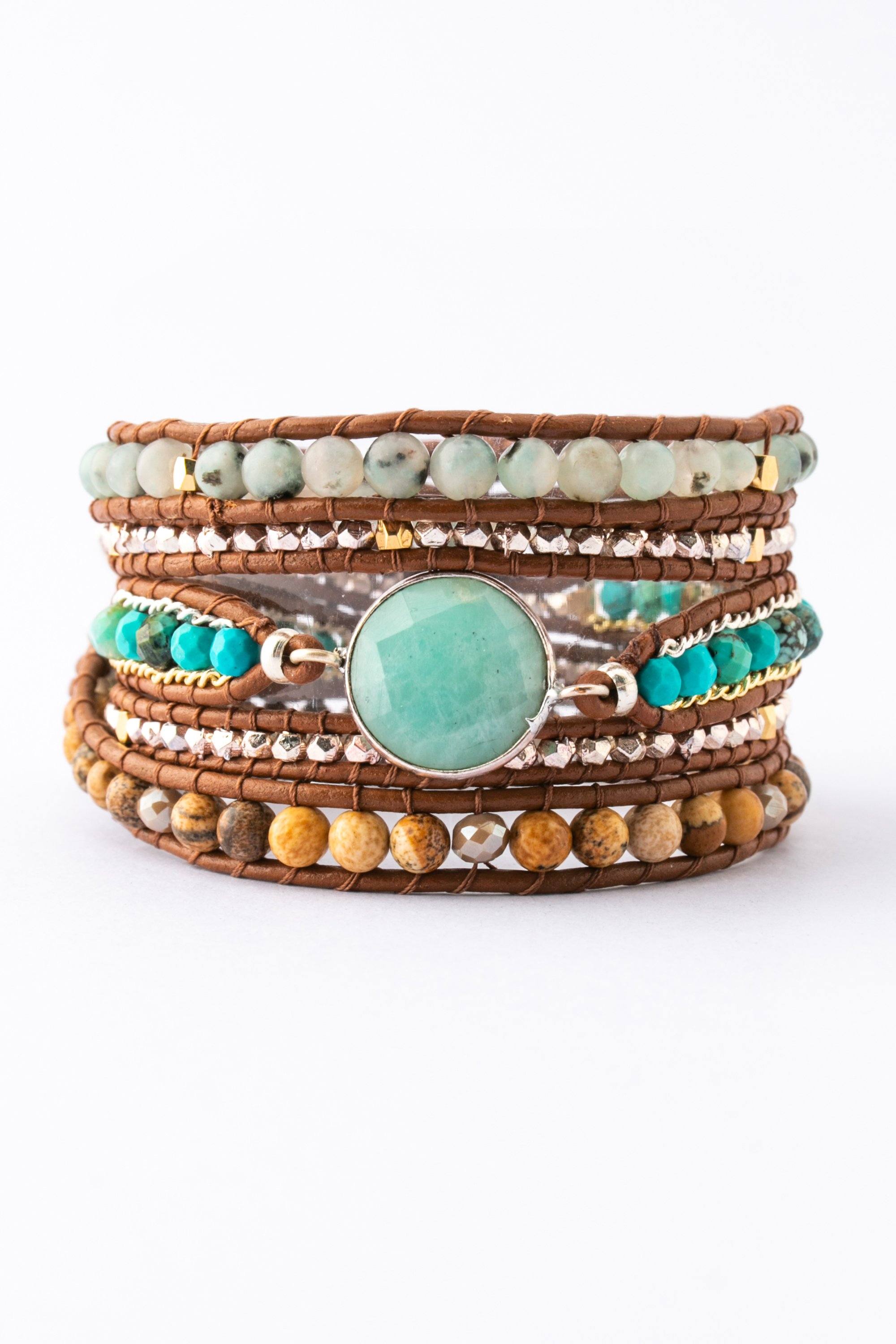 Amazonite Turquoise Five Layer Wrap – Nakamol