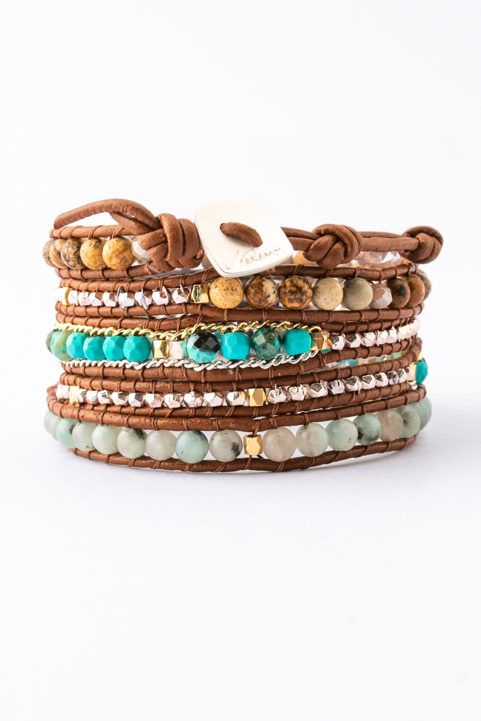 Amazonite Turquoise Five Layer Wrap – Nakamol